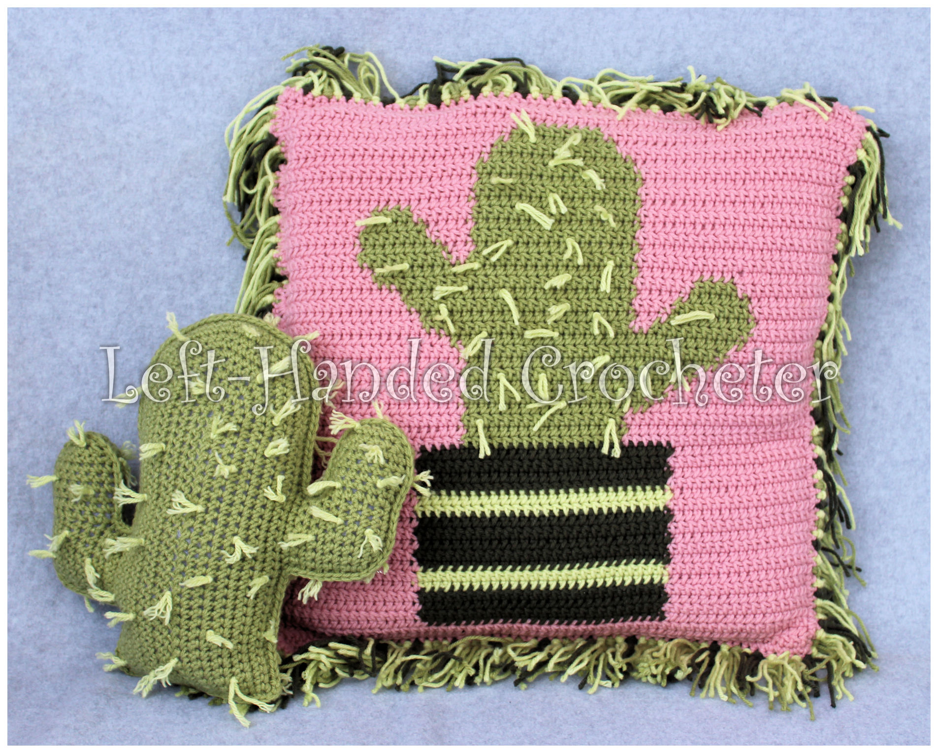 Crochet Cactus Pillow