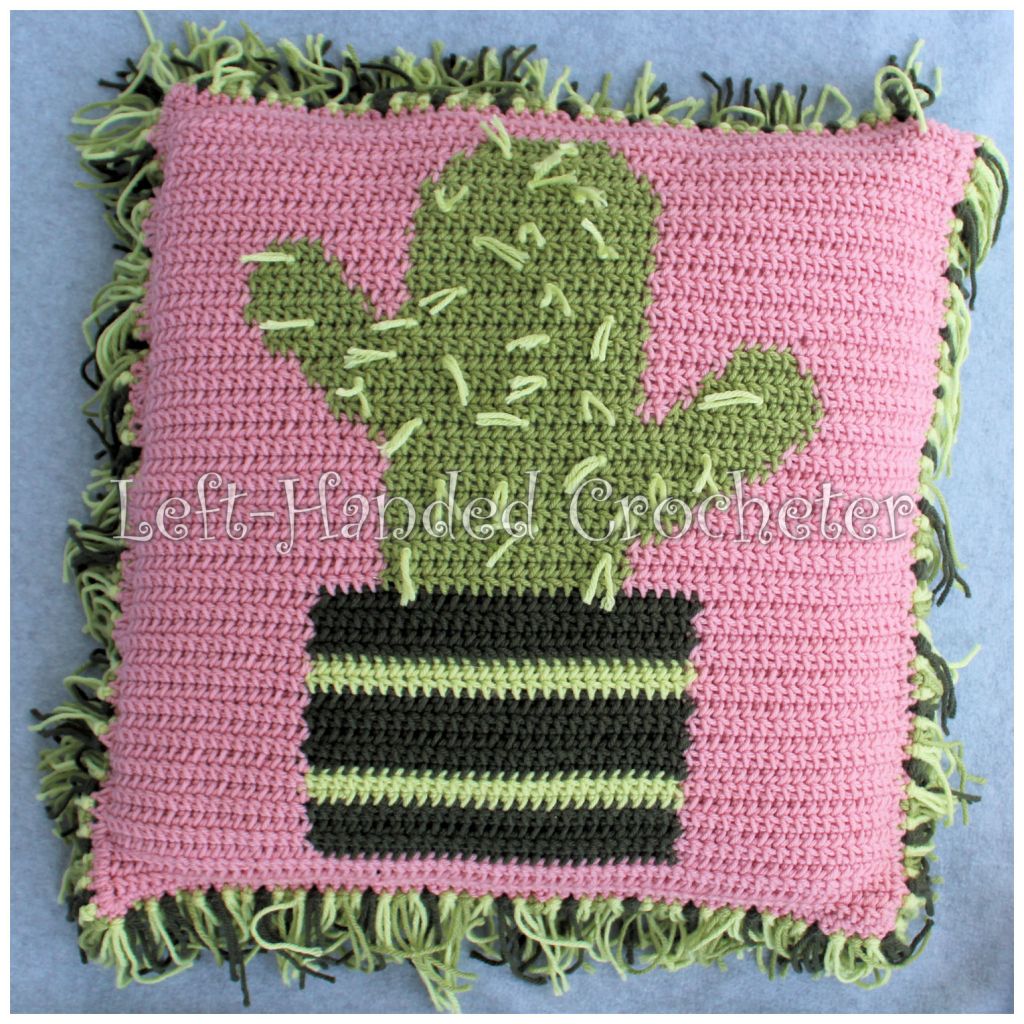 Crochet Cactus Pillow